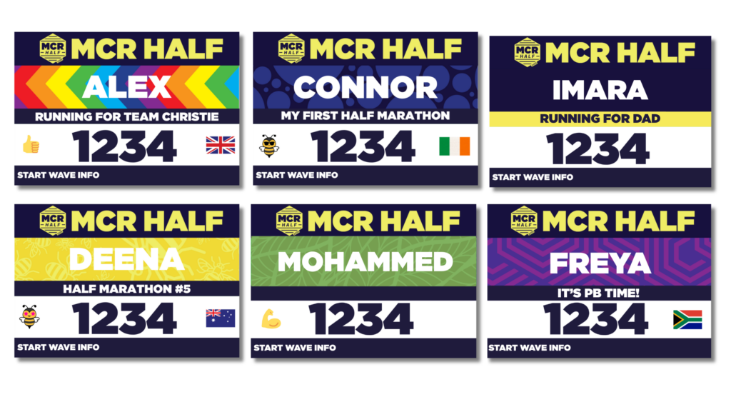 How To Personalise Your Bib - Manchester Half Marathon